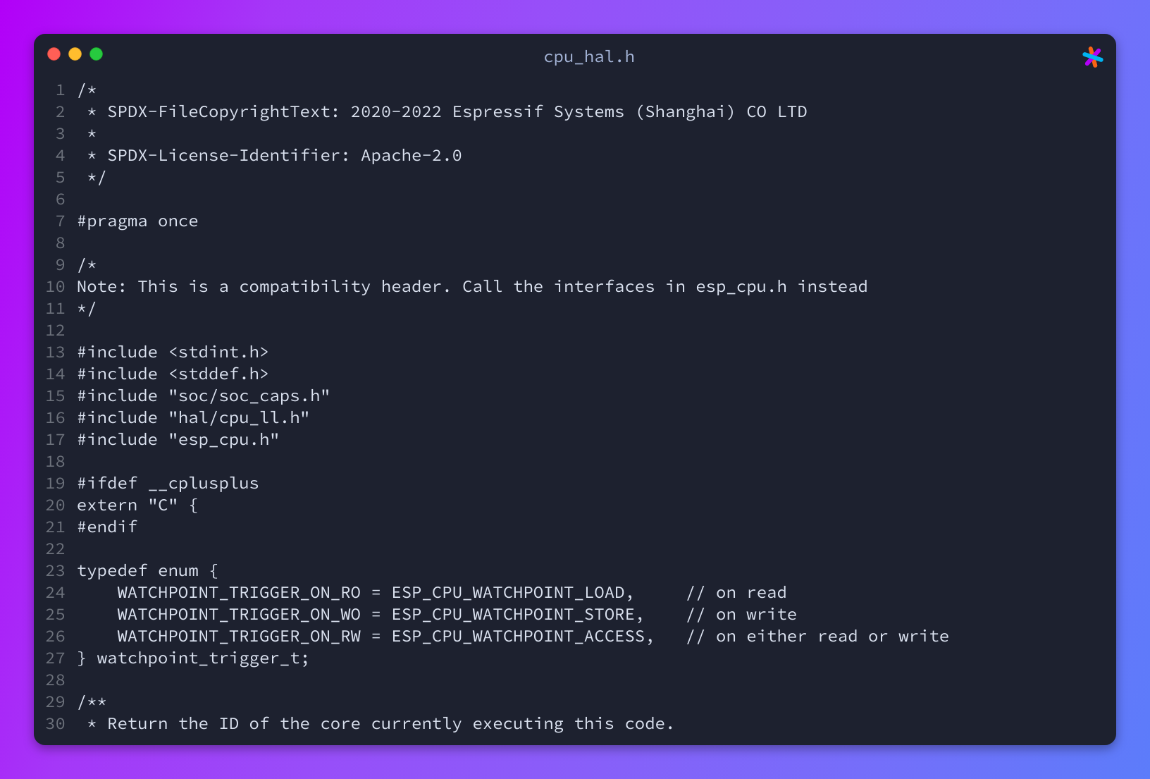 Cpu Hal H Espressif Esp Idf Sourcegraph