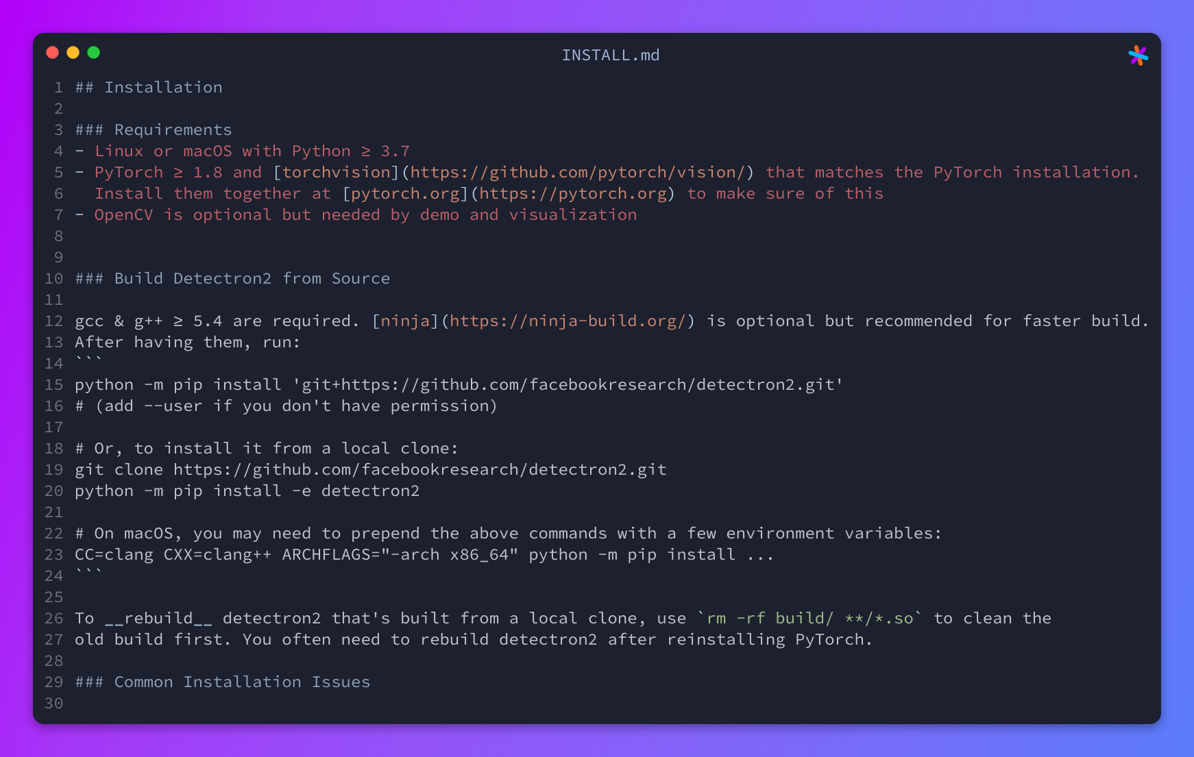 INSTALL.md - facebookresearch/detectron2 - Sourcegraph
