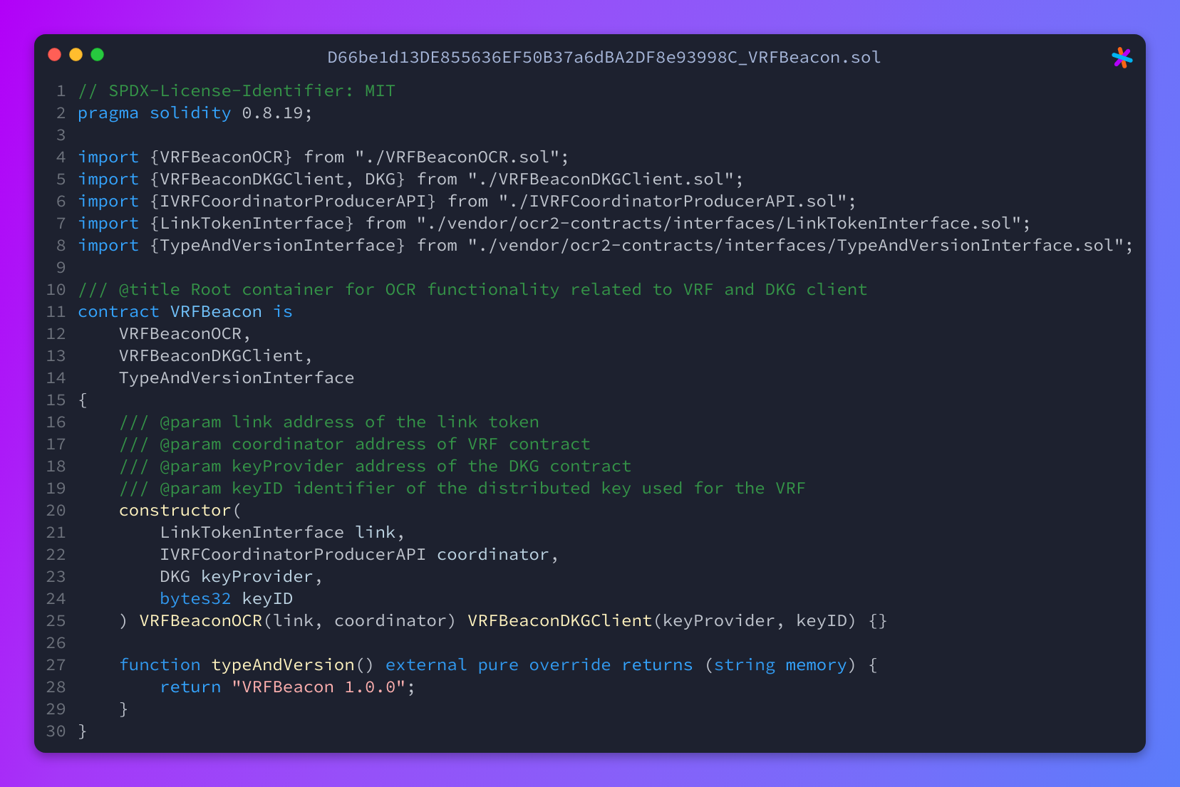 D66be1d13de855636ef50b37a6dba2df8e93998c Vrfbeacon Sol Tintinweb Smart Contract Sanctuary